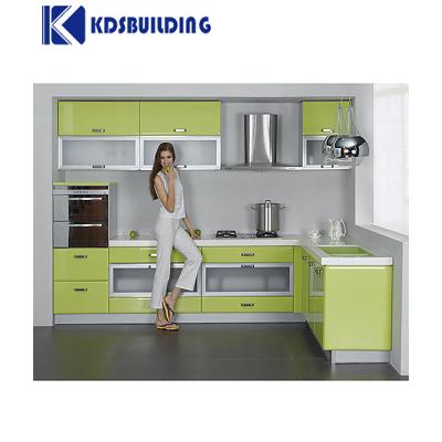 Cina Fibra di cartone Moderno Design Modulare Cucina Custom Armadio Nero Con Maniglia Pulita Meno Look in vendita
