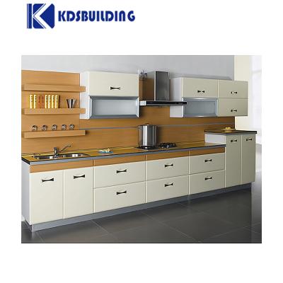 Cina Fibra di cartone Moderno Design Modulare Cucina Custom Armadio Nero Con Maniglia Pulita Meno Look in vendita