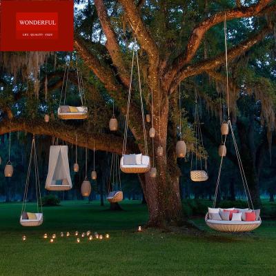 China Outdoor Hanging Rope Swing Sofa with Quick Dry Foam Cushion and Waterproof Design for sale