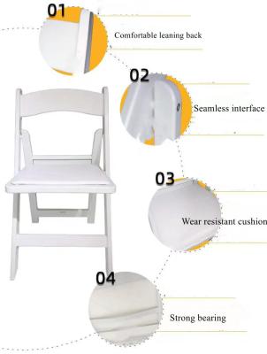 China Outdoor Home Bar Elegant Wimbledon White Dining Banquet Plastic Resin Folding Chairs for sale