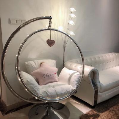 Étagère de sol extérieur fauteuil pivotant suspendu acrylique pour salon jardin 106*68*130 cm