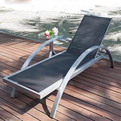 China Outdoor Folding Chairs Bed With Pillow Customized Sturdy Adjustable Height Mesh Beach for sale