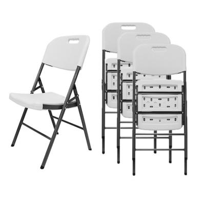 Customize White Color Stackable Folding Plastic Garden Chairs for Modern Design Style