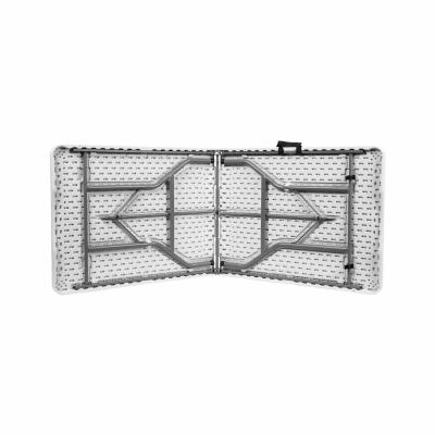 China Draagbare 6ft witte plastic eettafel voor buiten BBQ Kamperen en picknicken Te koop
