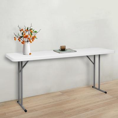China 10kg Portable Outdoor Furniture 6ft White Rectangular Plastic Foldable Banquet Catering BBQ Camping Picnic Folding Table for sale