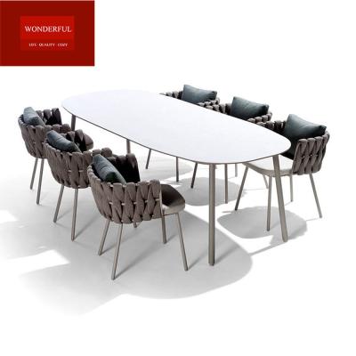 OEM/ODM Modern Outdoor Furniture Rattan Chair Dining Set with Adjustable Height