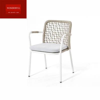 China Rapido secar espuma de tamanho personalizado cadeira de corda de madeira de teca para jardim moderno à venda