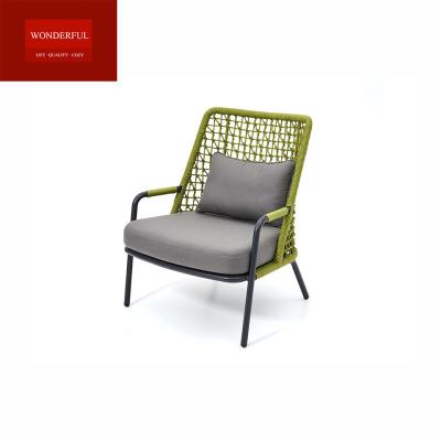 China Rapido secar espuma de tamanho personalizado cadeira de corda de madeira de teca para jardim moderno à venda
