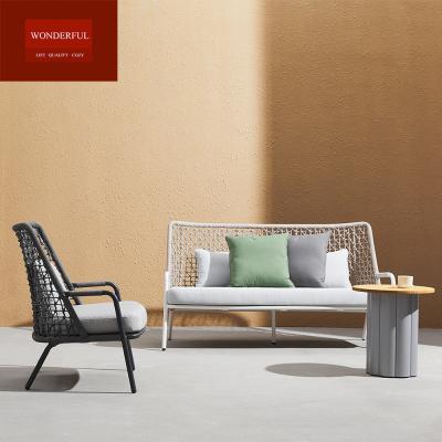 China Rapido secar espuma de tamanho personalizado cadeira de corda de madeira de teca para jardim moderno à venda