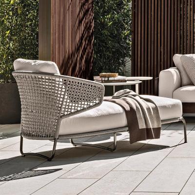 China Outdoor Rattan Meubels Dagbed en Aluminium Zonnebank voor buiten in zwembad Te koop