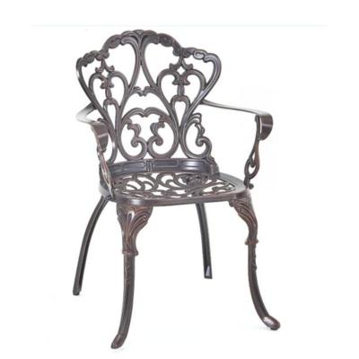 China Conjunto de mesa de acabamento de metal de cor personalizada Mobiliário de pátio com mesa de chá de alumínio fundido à venda