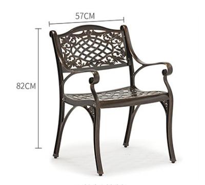 Cina Design Bistro Outdoor Cast Aluminum Set da pranzo sedia da giardino e tavolino rotondo in vendita