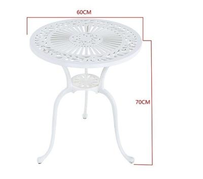 Cina Design Bistro Outdoor Cast Aluminum Set da pranzo sedia da giardino e tavolino rotondo in vendita