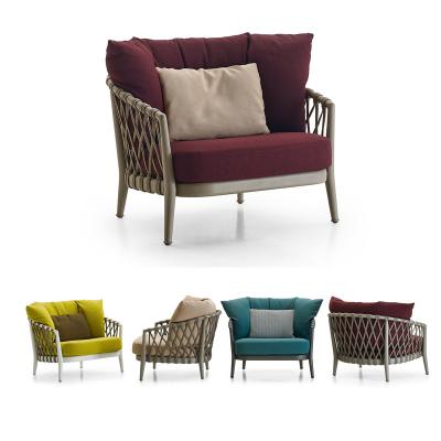 China Modern Rattan Furniture Outdoor Corner Sofa with Aluminum Frame and Rattan Material for sale
