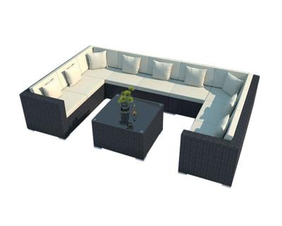 China Plastic Rattan Garden Corner Sofas Modern Outdoor Sectional Set for Patio Furniture for sale