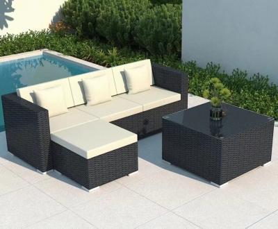 China Plastic Rattan Garden Corner Sofas Modern Outdoor Sectional Set for Patio Furniture for sale