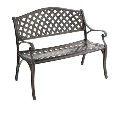 Outdoor Furniture Rustproof Garden Set Cast Aluminum Bench Modern Long Seat for Park