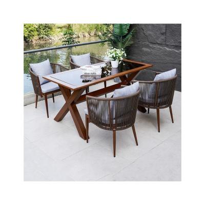 China Outdoor Balcony Patio Aluminium Rattan Chair for Eco-friendly Garden Furniture for sale