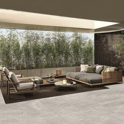 China Customized Sizes Outdoor Teak Bed Pool Furniture Solid Wood Daybed for Wood Patio Set for sale