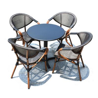 Excellente chaise de salle à manger en rotin en poudre extérieure pour les meubles de terrasse de restaurant