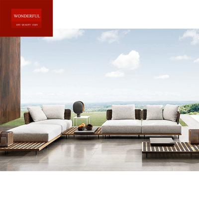 China Outdoor Furniture All Weather Custom Rope Pool Garden Couch with "Morden" Design for sale
