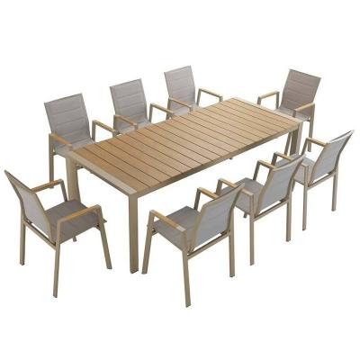 Cina Arredo in alluminio Arredamento di sala da pranzo di lusso per hotel Tavolo e sedia da pranzo in marmo in vendita