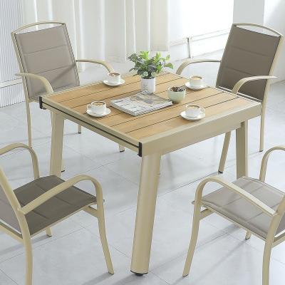 Cina Arredo in alluminio Arredamento di sala da pranzo di lusso per hotel Tavolo e sedia da pranzo in marmo in vendita