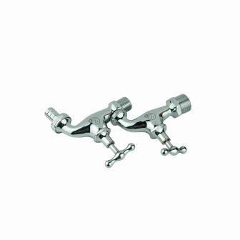 DN15 DN20 Pipeline Taps Male Thread Bath Bib Taps With Nozzel