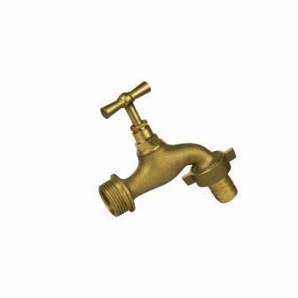 DN15 DN20 Pipeline Taps Male Thread Bath Bib Taps With Nozzel