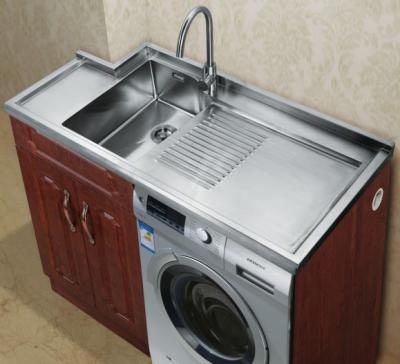 China Plate Sanitary Sink Multi Functional Rectangle Single Bowl Sink With Drainer for sale