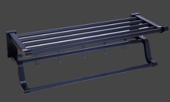 China INOVI HL-V05 Plastic handdoekenrek Dubbele laag met haak 600 mm Te koop