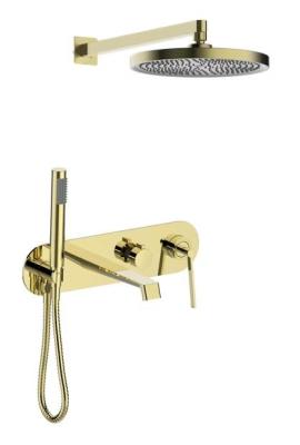 China Concealed Brass Shower Faucet System with Headshower and Hand Shower Complete Set for sale