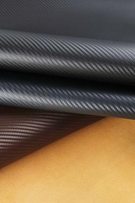 Cina Larghezza di cuoio di brasatura del tessuto 133cm del silicone del modello del carbonio dei bagagli in vendita