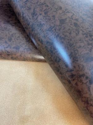 Cina Modello delicato scuro di Crystal Grain Silicone Leather Fabric Brown regolare in vendita