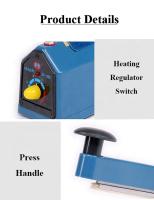 China Portable Hand Impulse Heat Sealer 300mm 400W for Plastic Bag Sealing for sale
