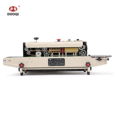 China Electric Driven DUOQI FR-770C Commodity Shrink Sleeve Seaming Machine Continuous Sealing Machine with Counter for sale