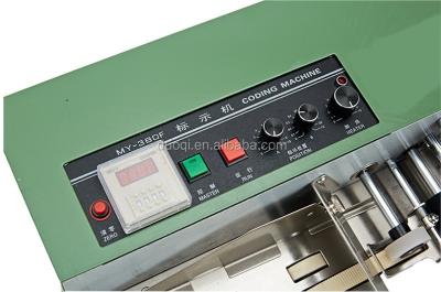 China Solid Ink Expiry Date Printing Machine MY-380F High Speed Date Batch Coding Machine for sale