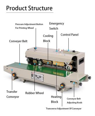Cina Macchine di sigillamento automatico a fascia per uso domestico Compact Fr 900 Continuous Sealer in vendita