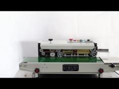 FR-770 Sealer horizontal de banda contínua Bebidas líquidas Alimentos para animais de estimação Máquina de vedação contínua de sacos