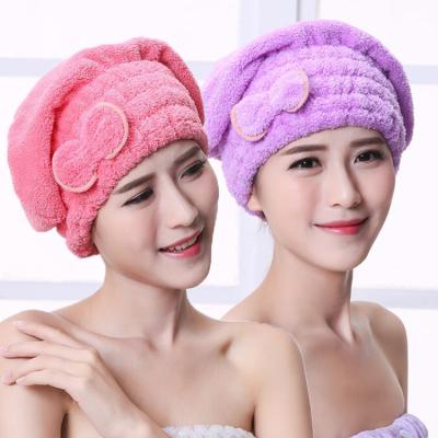China Cheap personalized microfiber hair drying towel turban towels wrap for sale