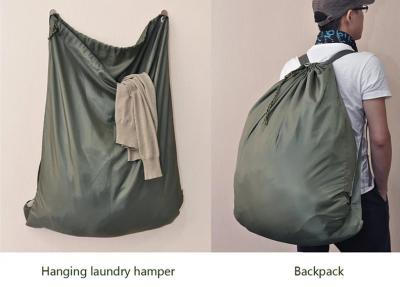 China Hanging laundry hamper bag /drawstring laundry backpack for sale