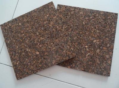 China Nature Dark Cork Tile 300x300x4mm Flooring Wall Panel Eco-Friendly for sale