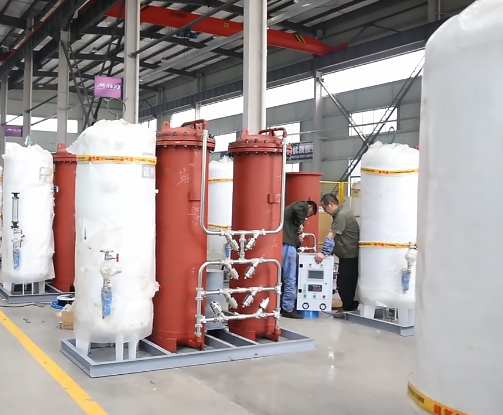 VPSA oxygen generator plant - front view