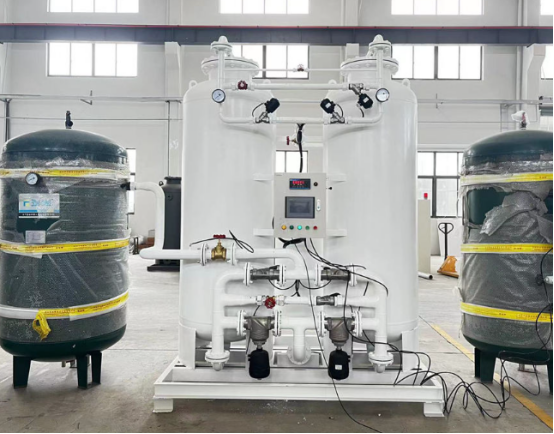 Close-up of VPSA Oxygen Generator components