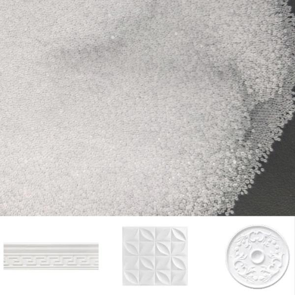 Quality Self-Extinguishing EPS Raw Materials 50 Kg/M3 For Ceiling Decorative Lines for sale