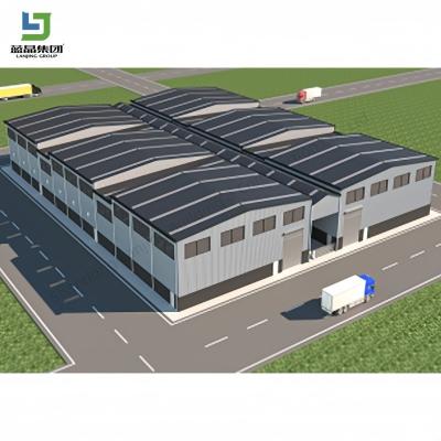 China Green Modern Prefabricated Industrial Steel Structure Warehouse Office for sale