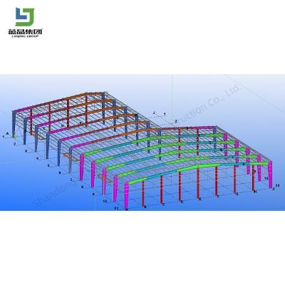 Chine Construction d'entrepôt en structure métallique préfabriquée en acier avec charpente métallique CAO à vendre