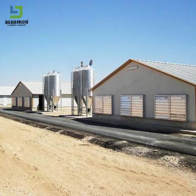 China Customized Prefabricated Steel Construction Structure Pig Poultry Farm Broiler Prefab Layer Chicken House Full Set Equipment for sale