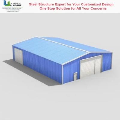 China Q355 Prefabricated Steel Warehouse Building with Fireproof Design for sale