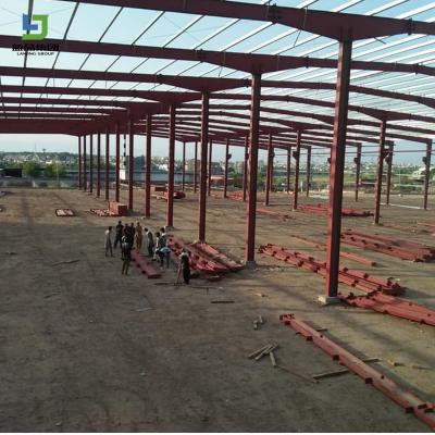 China Prefab Light Steel Structure Warehouse Galvanized Metal Frame Building for sale